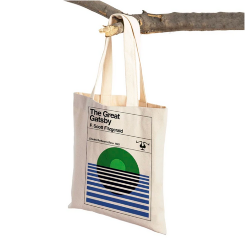 Book Cover Tote Bag: The Great Gatsby (Natural Canvas) — Libros787.com
